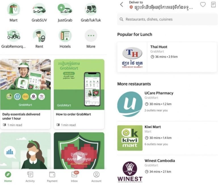 Grab (Cambodia) unfolds its delivery service - When in Phnom Penh